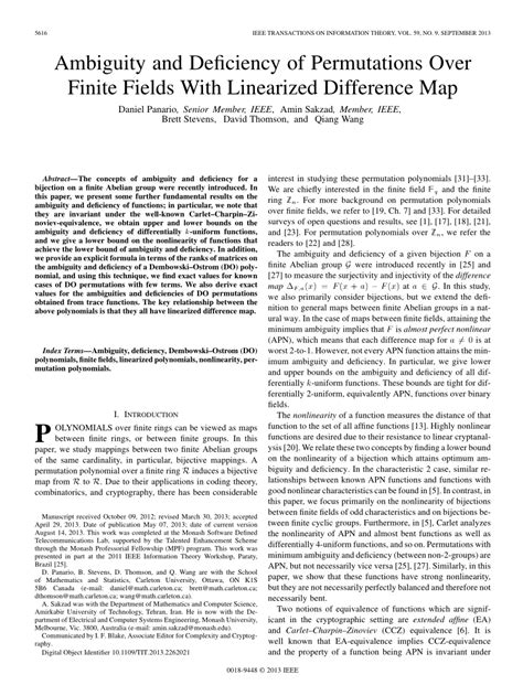 pdf ambiguity and deficiency of permutations over finite fields with