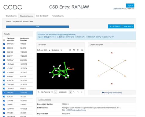 how to do a 3d structure search of the csd online with webcsd ccdc