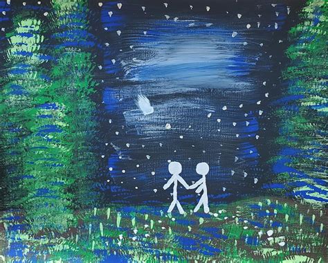 The Night Walk Painting By Cassandra Townsend Fine Art America