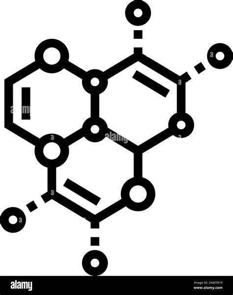 Scientific Molecular Structure Line Icon Vector Illustration Stock