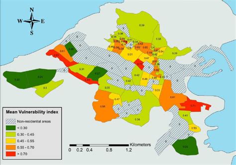 Mean Vulnerability Index For The Residential Buildings Download