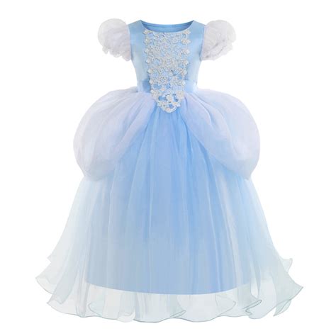 Hawee Cinderella Princess Dress For Girls Puffy Sleeve Princess Costume