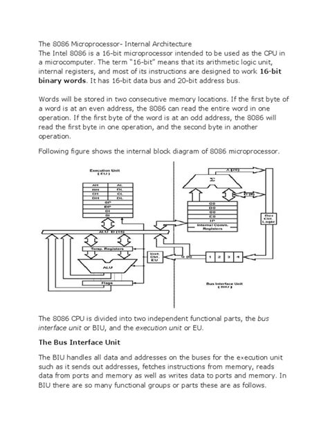 The 8086 Microprocessor Pdf Instruction Set Central Processing Unit