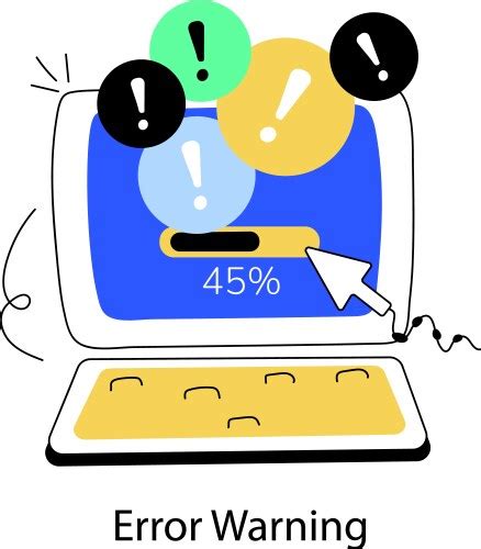 Error Warning Royalty Free Vector Image Vectorstock