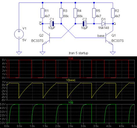 2 Transistor Asynchronous Multivibrator Driving Logic Chip Page 1