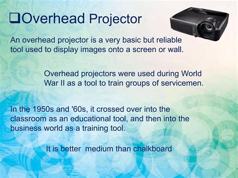 Advantages And Disadvantages Chalkboard Overhead Projector Pptx