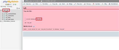 cách sửa lỗi 1044 access denied for user tài liệu hostingviet