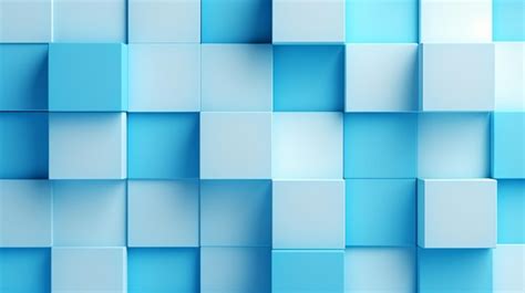 Premium Photo Abstract Illustration Of Blue Cubes Background