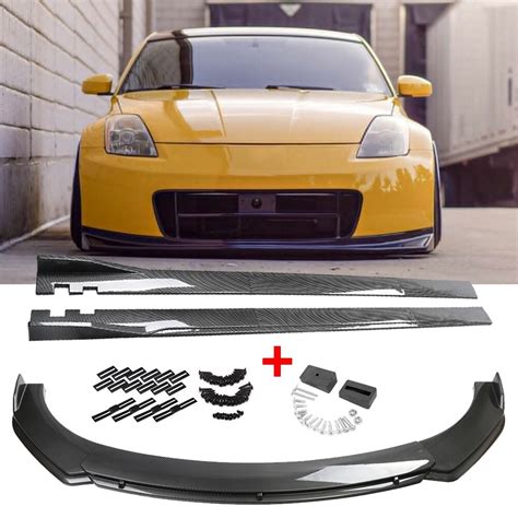 For Nissan 350z Carbon Fiber Front Bumper Lip Spoiler Body Kit And866