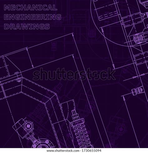 Blueprint Scheme Plan Sketch Technical Illustrations Stock Vector Royalty Free 1730655094