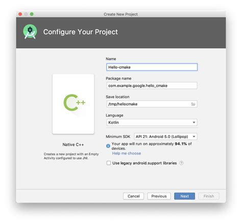 Deprecated Create Hello Cmake With Android Studio Android Developers