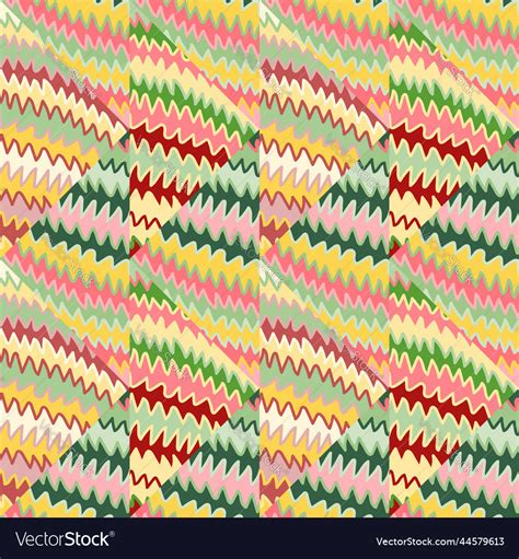 Abstract Zig Zag Striped Seamless Pattern Hand Vector Image