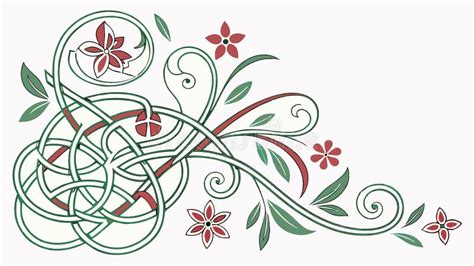 Floral Corner Ornament Decorative Plant And Design Vector Design Generative Ai Stock Vector