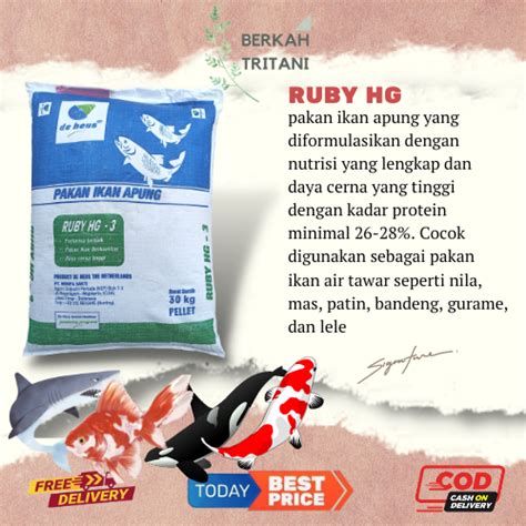 Pelet Ikan Pakan Ikan Ruby Hg 10 Kg Nila Mas Patin Bandeng Gurame Dan Lele Lazada Indonesia