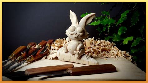 Как из дерева вырезать зайца Полный процесс своими руками Youtube