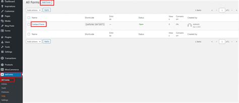 how to create a contact form with weforms inmotion hosting