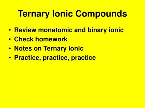 Ppt Ternary Ionic Compounds Powerpoint Presentation Free Download