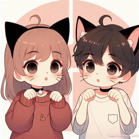 Trọn Bộ 399 ảnh Avatar đôi Chibi Cute Cho Các Cặp Bạn Thân