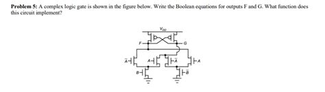 Solved Problem 5 A Complex Logic Gate Is Shown In The