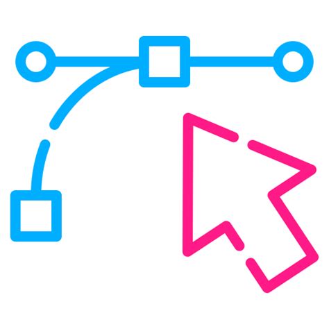 Bezier Curve Graph Pen Tool Arrow Tool Direction Icon Download