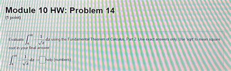 solved module 10 ﻿hw problem 14 1 ﻿point evaluate