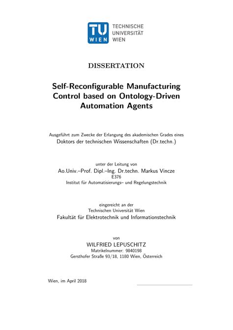 Pdf Self Reconfigurable Manufacturing Control Based On Ontology