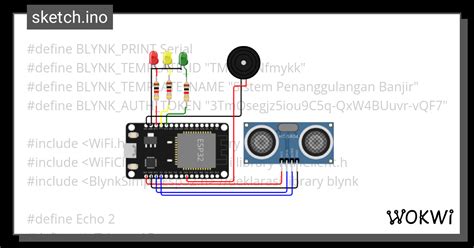 Banjir Wokwi Esp32 Stm32 Arduino Simulator