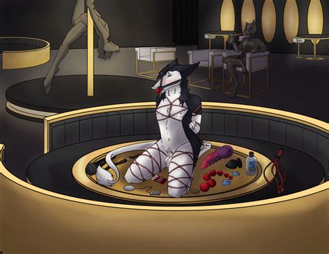 Rule 34 Anal Beads Anal Plug Anthro Areola Arms Tied Ball Gag Balls Black Body Black Fur Blue