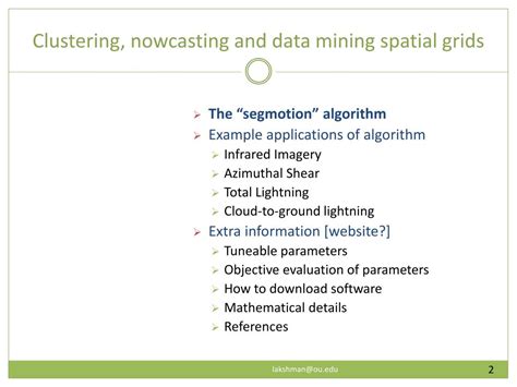 Ppt An Algorithm To Identify And Track Objects On Spatial Grids