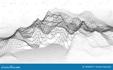 Abstract Wireframe Landscape Abstract Mesh Landscapes Polygonal Mountains D Illustration
