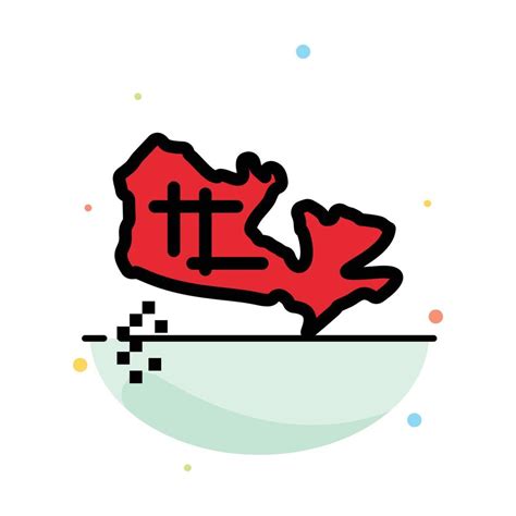 Canada Map Location Abstract Flat Color Icon Template 13175071 Vector