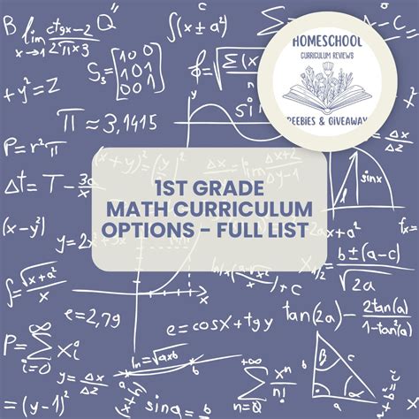 1st Grade Math Curriculum Options Homeschool Freebies And Giveaways