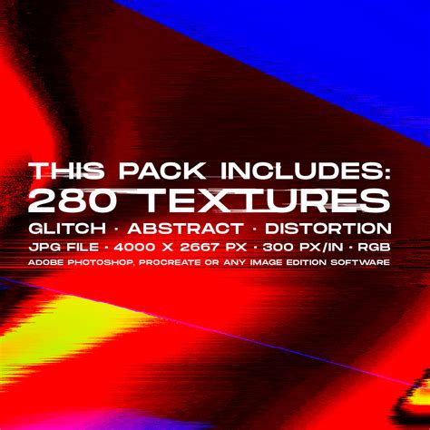 280 Glitch Distortion Textures Masterbundles