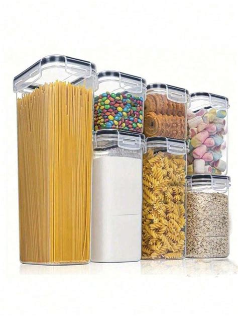 Food Storage Containers Stackable And Space Saving Design With Clear Lids Perfect For Kitchen