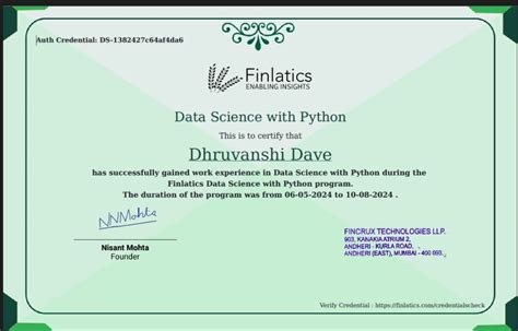 machinelearning datascience python finlatics learningjourney careergrowth innovation