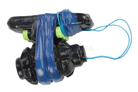 Improvised Explosive Device Ied Made From Hand Grenade With Cell