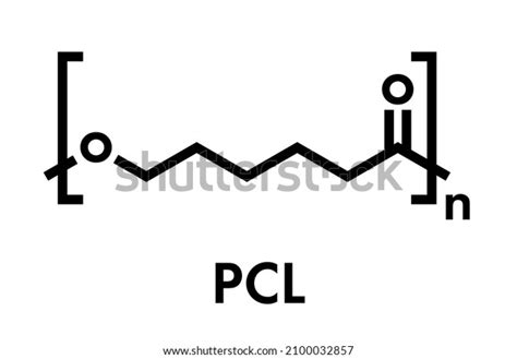 Polycaprolactone Pcl Biodegradable Polyester Chemical Structure Stock Vector Royalty Free