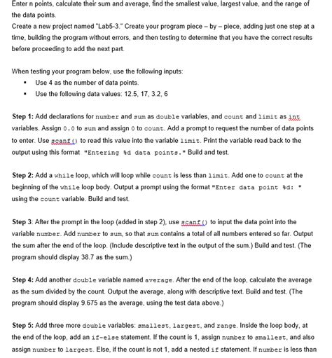 Solved Enter N Points Calculate Their Sum And Average Find Chegg