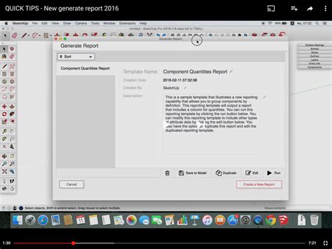 Generating Report Only Gives Me Very Limited Options SketchUp SketchUp Community