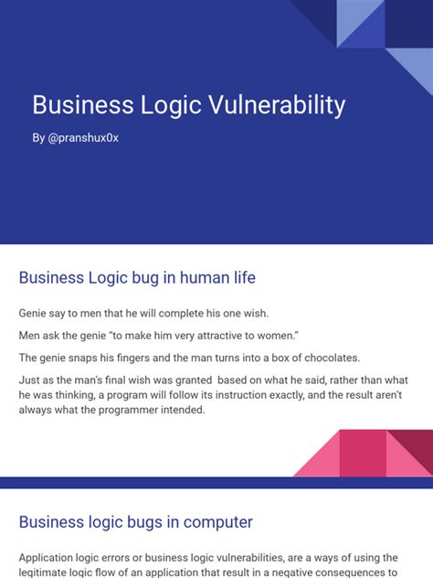 Business Logic Vulnerability Download Free Pdf Password Information Technology
