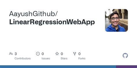 GitHub AayushGithub LinearRegressionWebApp