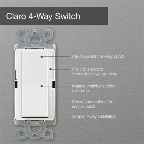 Ca 4ps Wh Lutron Ca 4ps Wh Claro On Off Paddle Switch 15a General