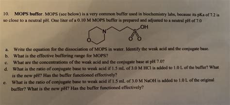 Solved 10 Mops Buffer Mops See Below Is A Very Common