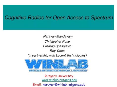 Ppt Cognitive Radios For Open Access To Spectrum Powerpoint Presentation Id 2400416