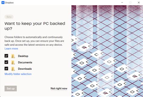 I Cannot Setup Dropbox Backup On My Basic Account Set Up Grayed Out