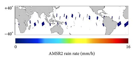 Amsr2 Rain Rates Mmh Retrieved With The New Algorithm Collocated Download Scientific