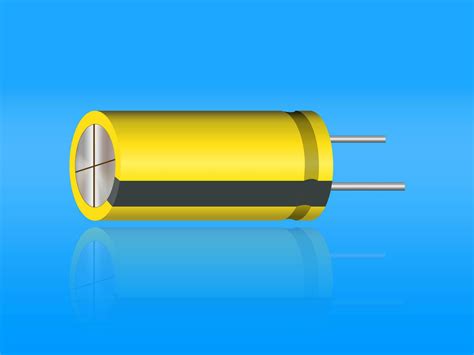 Abstract Of The Capacitor Icon Of The Capacitor On Blue Background