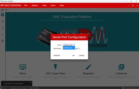 BP DAC11001EVM Software Cannot Connect To DAC Data Converters Forum Data Converters TI