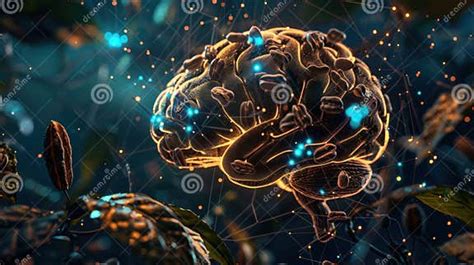 abstract visualization of neural network depicting brain activity with