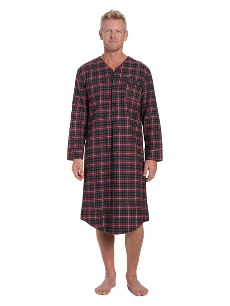 Mens Nightshirt 100 Cotton Flannel Mens Nightshirts For Sleeping